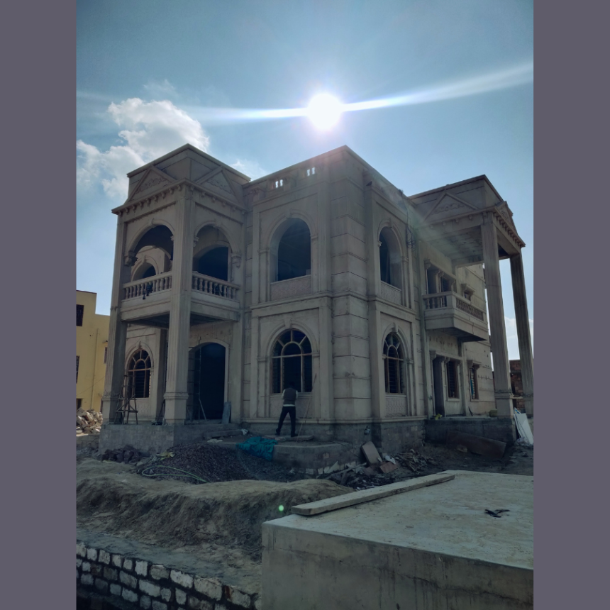 Villa Elevation Design – Kumawat Sandstone